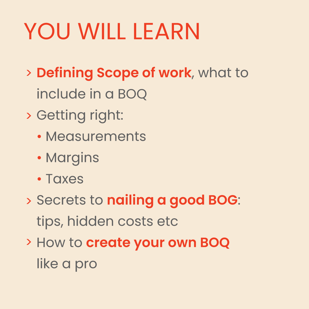 Estimation And BOQ Hacked- 2nd Sept | Alcove Studio