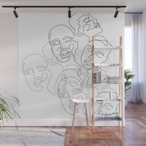 The Facial Expression - Doodling With Face Line Art Trend