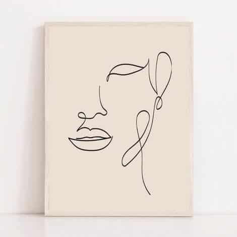 The Facial Expression - Doodling With Face Line Art Trend